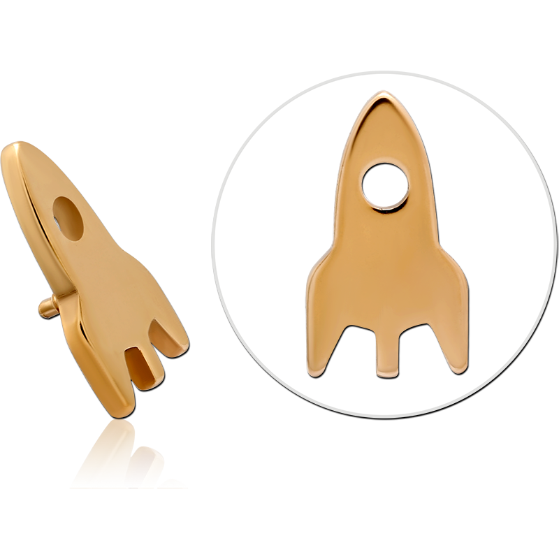 Rocket - threaded pins - gold (1.2)