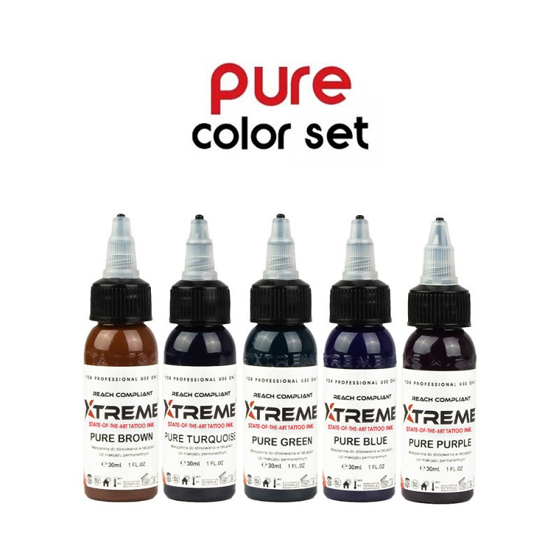 Xtreme Ink - Pure Color Set - 5x30ml (Reach Compliant)